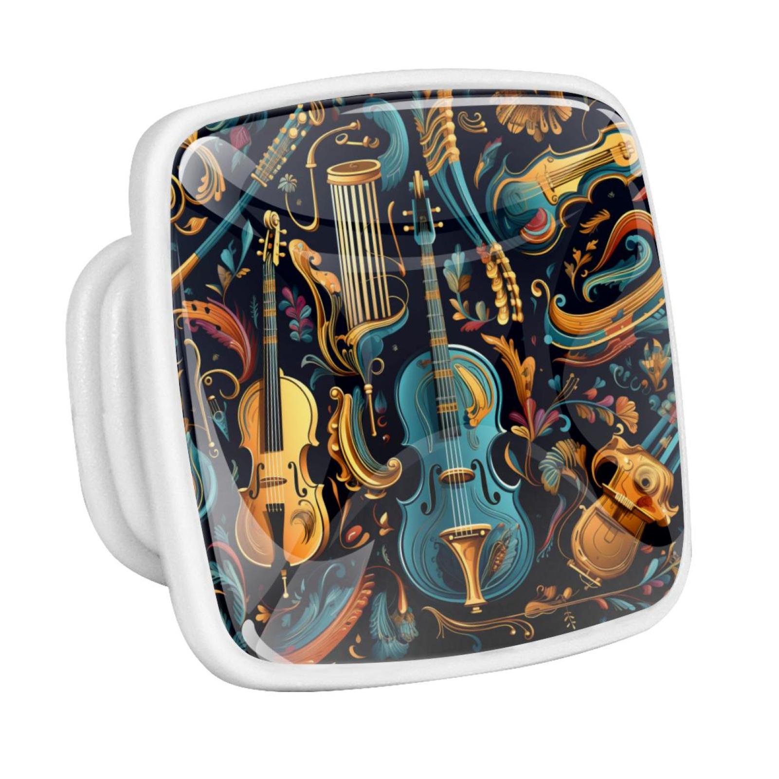 Musical Instrument Music Fluorescent Drawer Pulls with Screws Square 4 ...