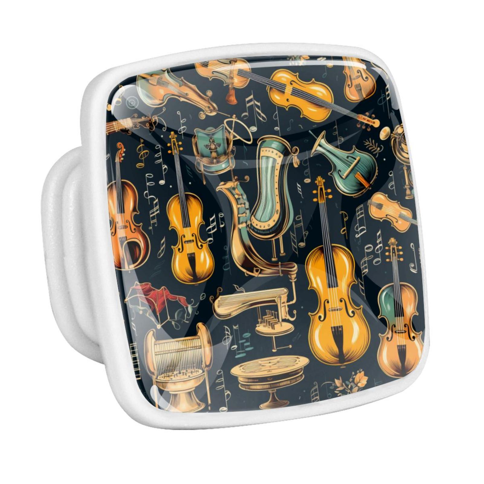 Musical Instrument Music Fluorescent Drawer Pulls with Screws Square 4 ...