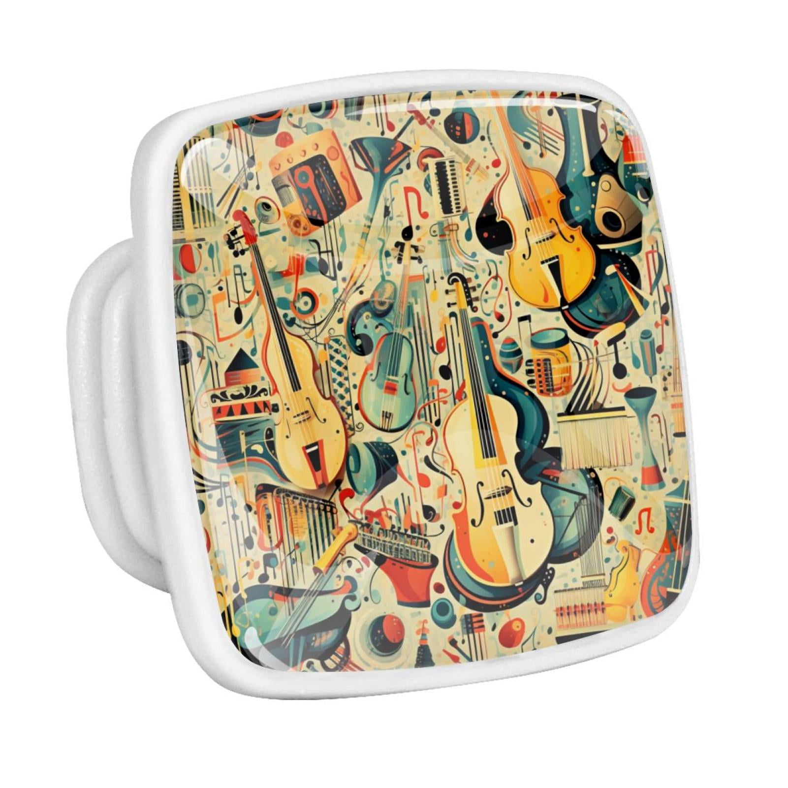 Musical Instrument Music Fluorescent Drawer Pulls with Screws Square 4 ...