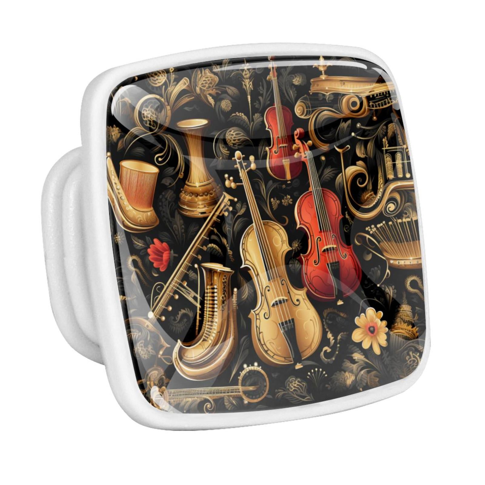 Musical Instrument Music Fluorescent Drawer Pulls with Screws Square 4 ...