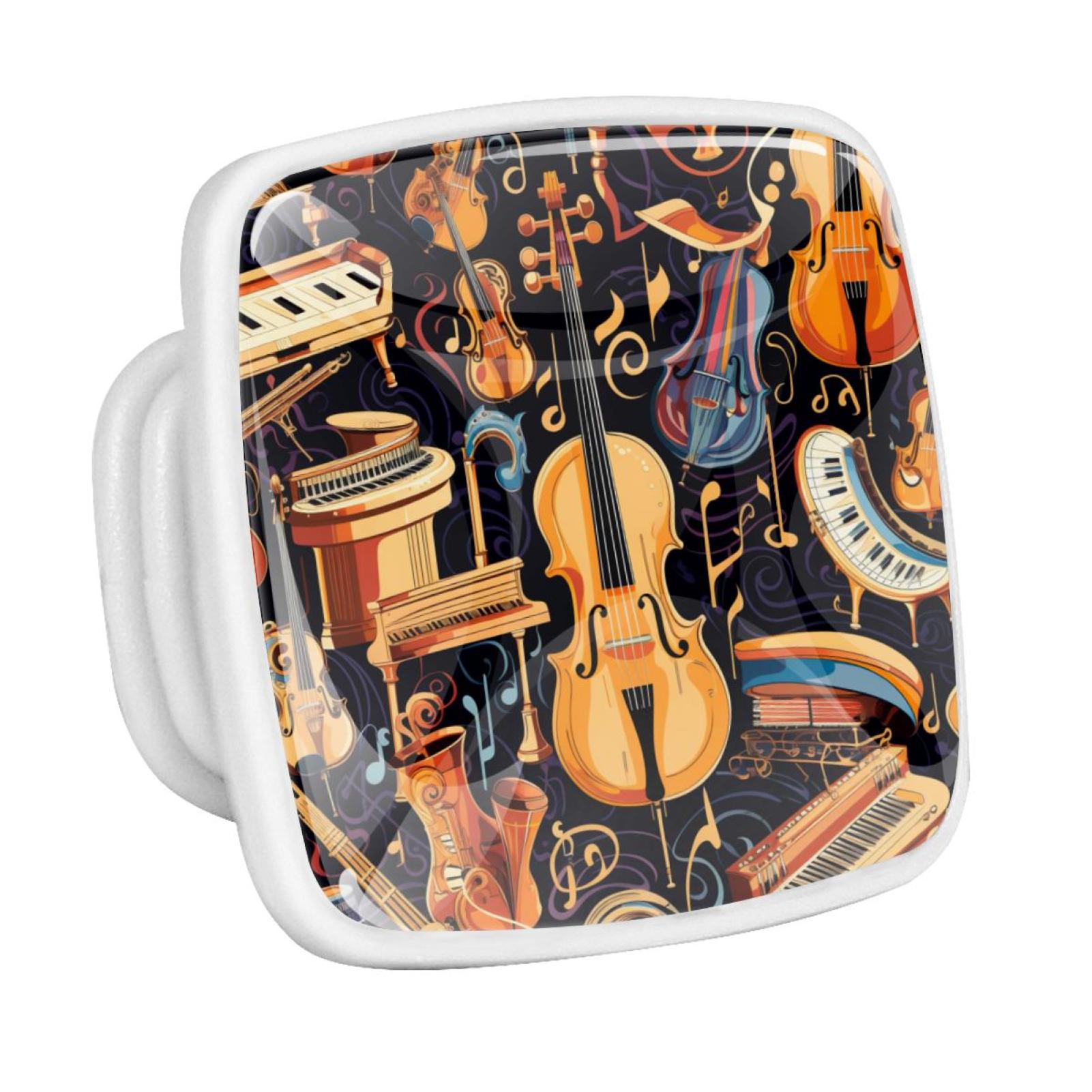 Musical Instrument Music Fluorescent Drawer Pulls with Screws Square 4 ...