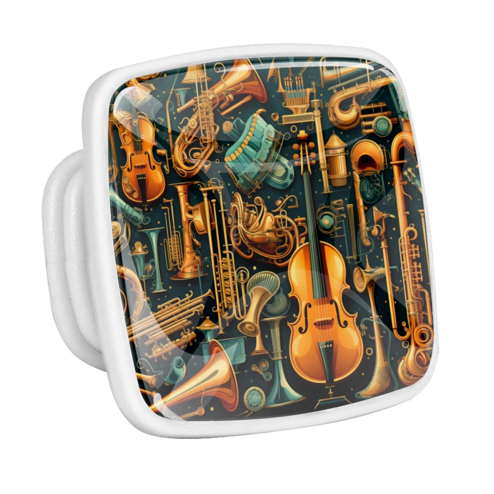 Musical Instrument Music Fluorescent Drawer Pulls with Screws Square 4 ...