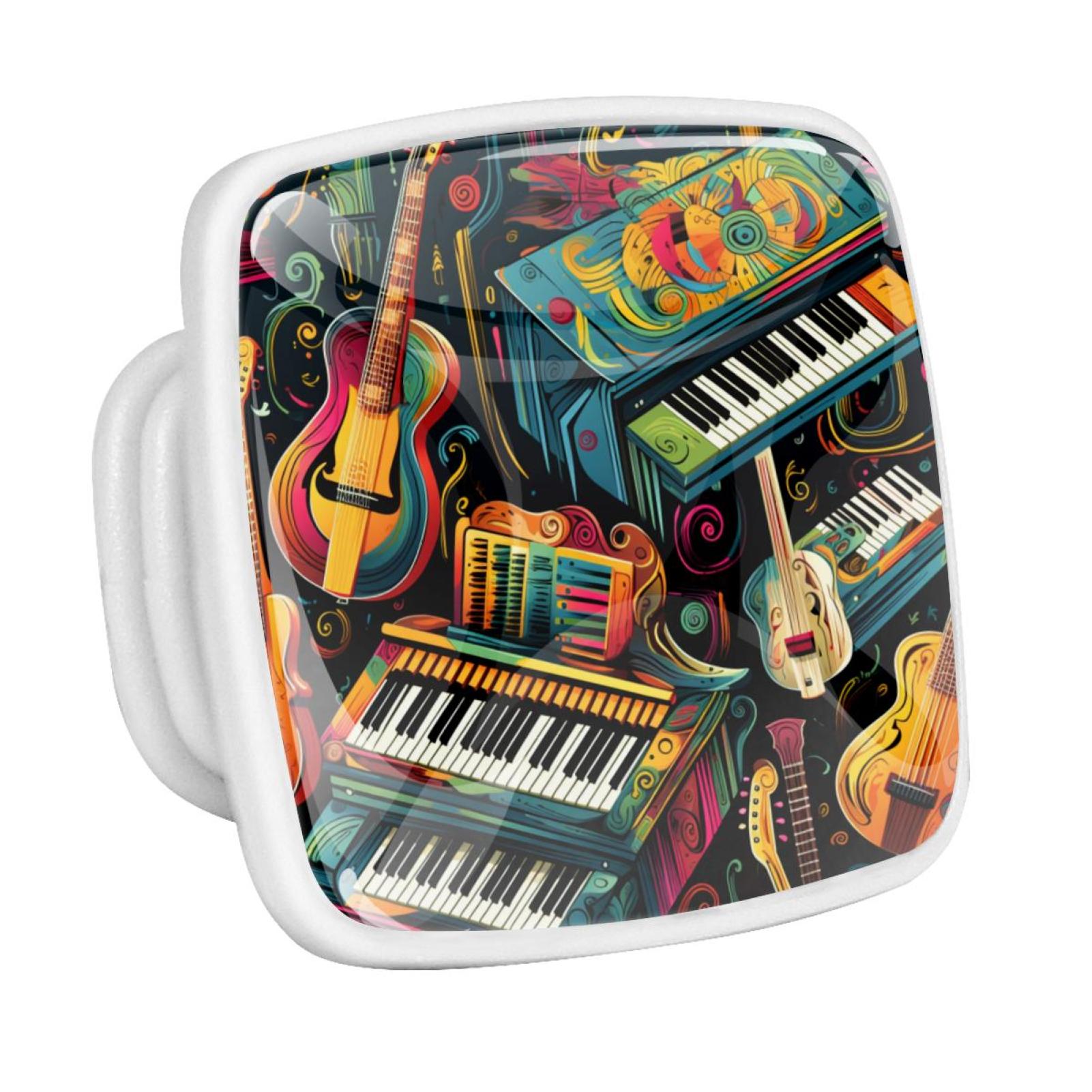 Musical Instrument Music Fluorescent Drawer Pulls with Screws Square 4 ...