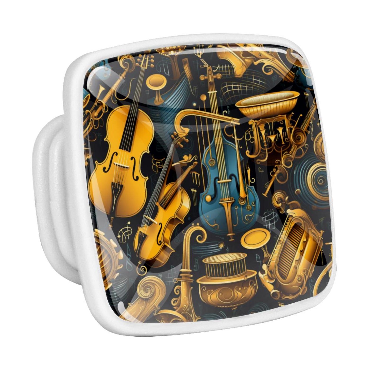 Musical Instrument Music Fluorescent Drawer Pulls with Screws Square 4 ...