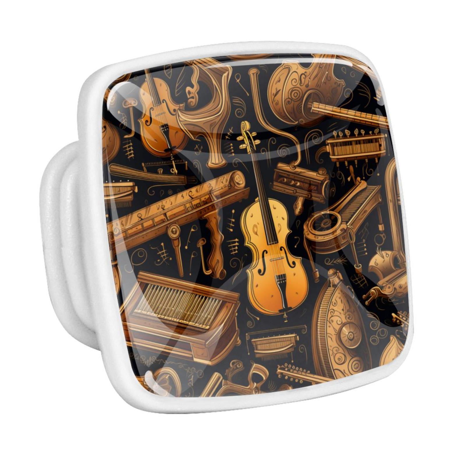 Musical Instrument Music Fluorescent Drawer Pulls with Screws Square 4 ...