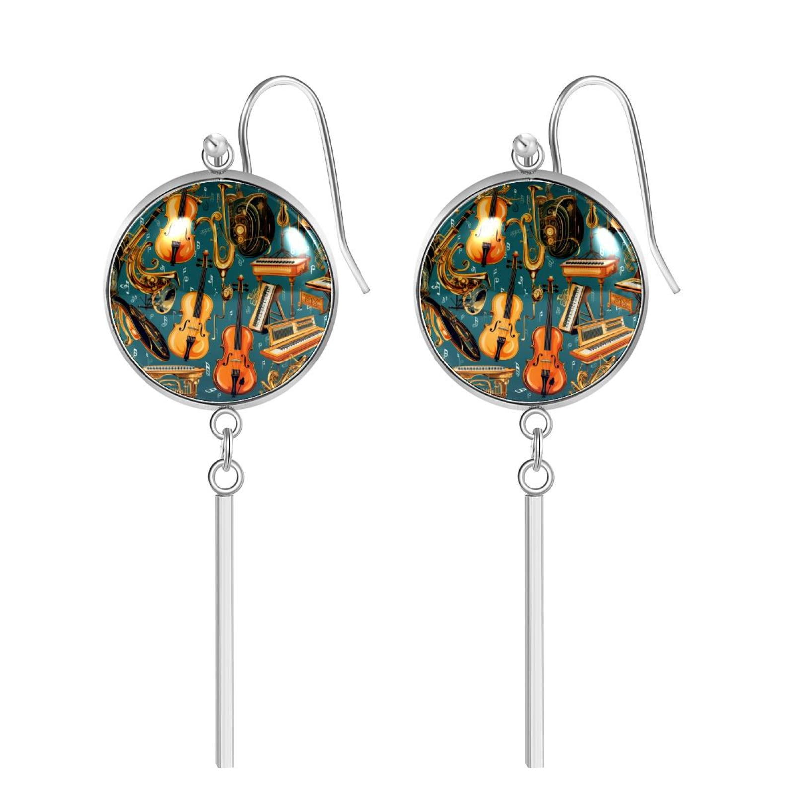 Musical Instrument Personality-Showcasing Earrings and Pendants: a ...