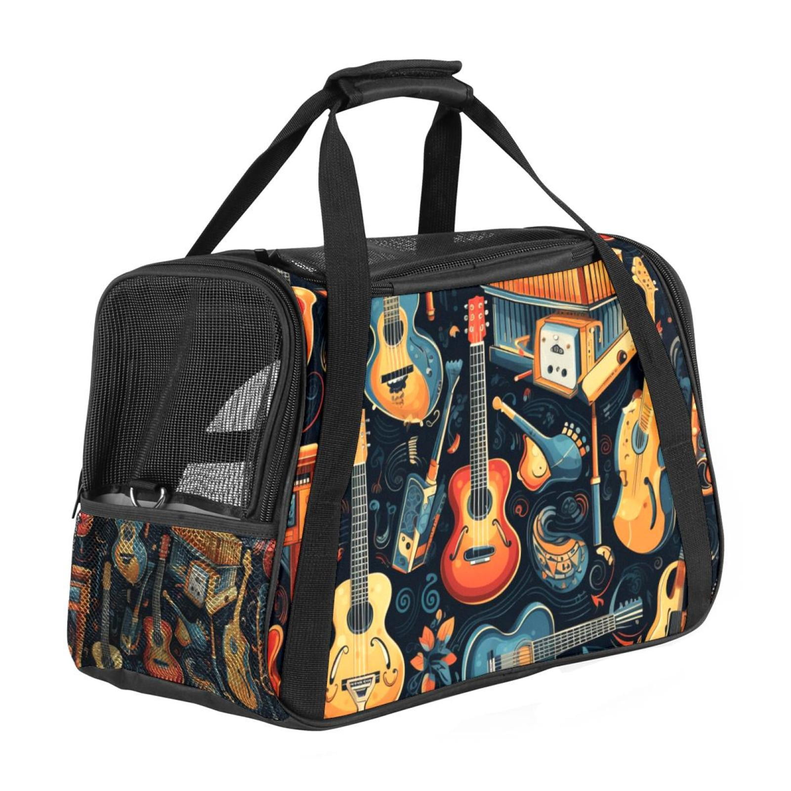 Musical Instrument Pet Carrier Bag - Fabric 900D Oxford Cloth/Sherpa ...
