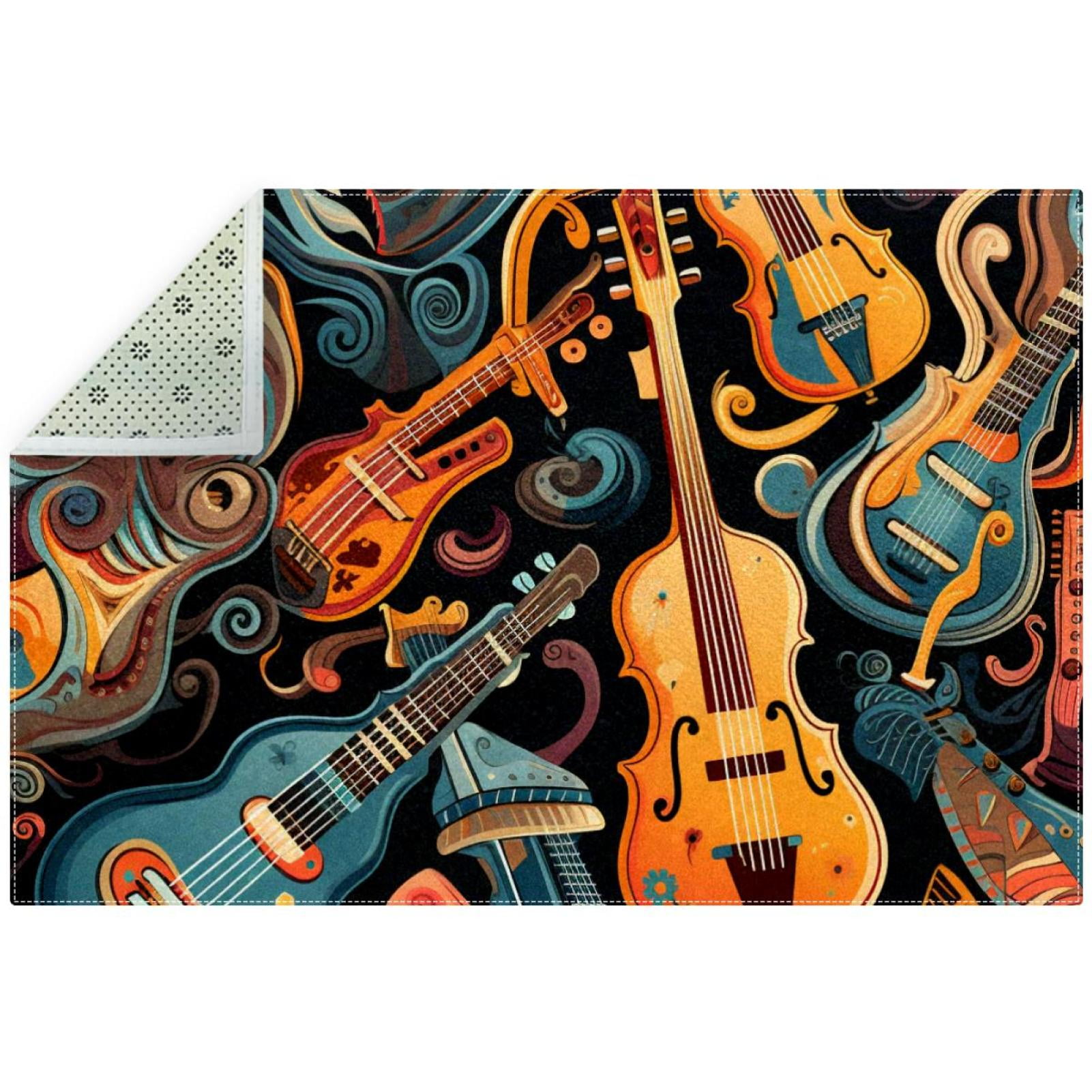 Musical Instrument Polyester Outdoor Carpet Mat for Patio, Porch, and ...