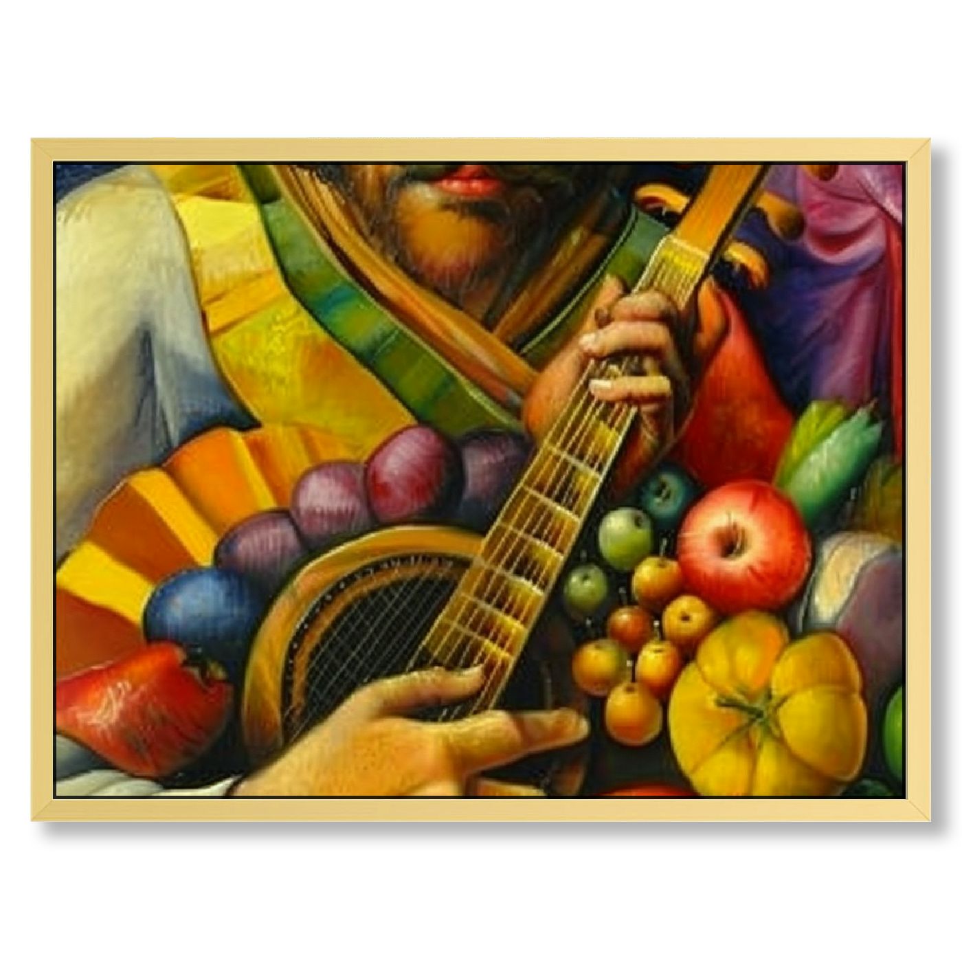 Musical Instrument Poster Oil Painting Guatemalan Art Abstract Art ...