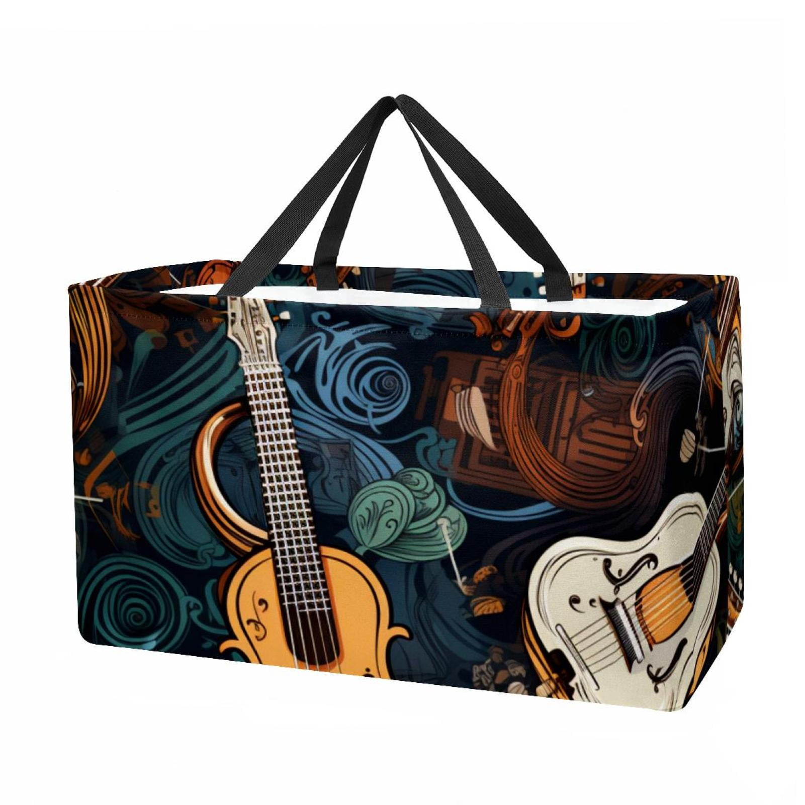 Musical Instrument Premium Oxford Cloth Reusable Foldable Shopping Bag ...