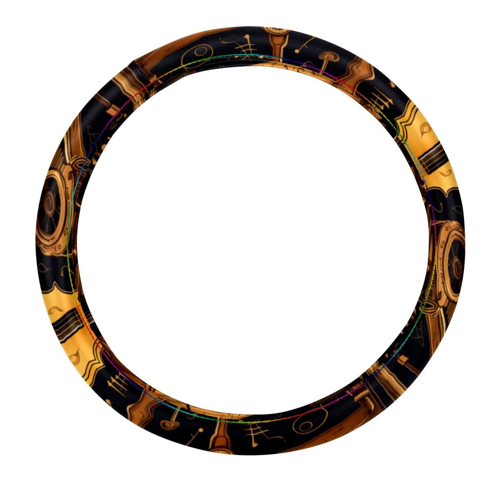 Musical Instrument Printed 14.5 Inch PVC Leather Car Wheel Covers ...