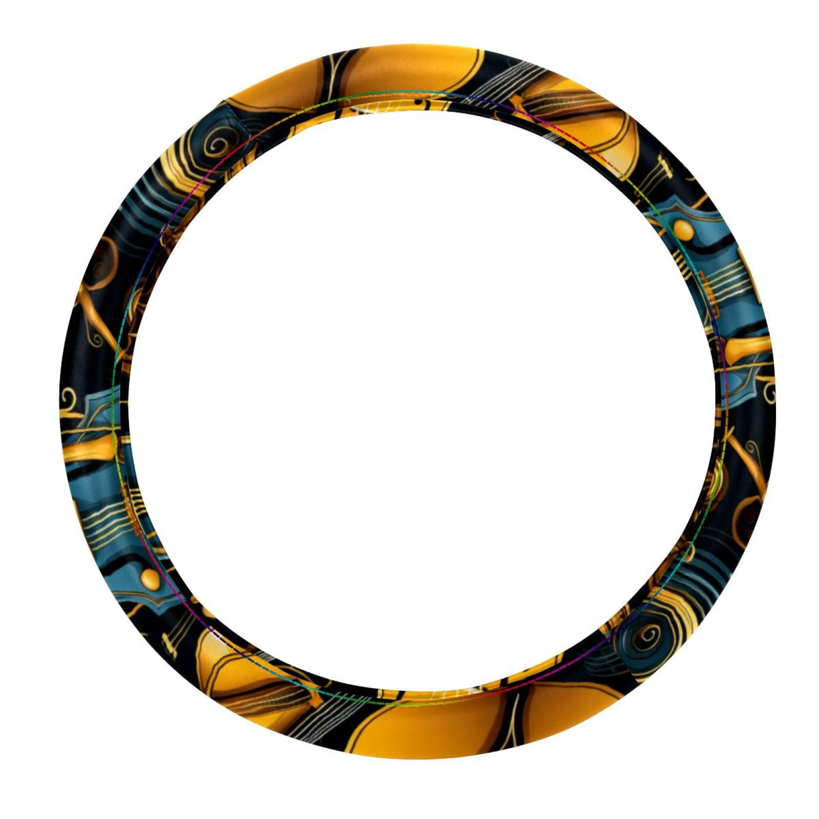 Musical Instrument Printed 14.5 Inch PVC Leather Car Wheel Covers ...