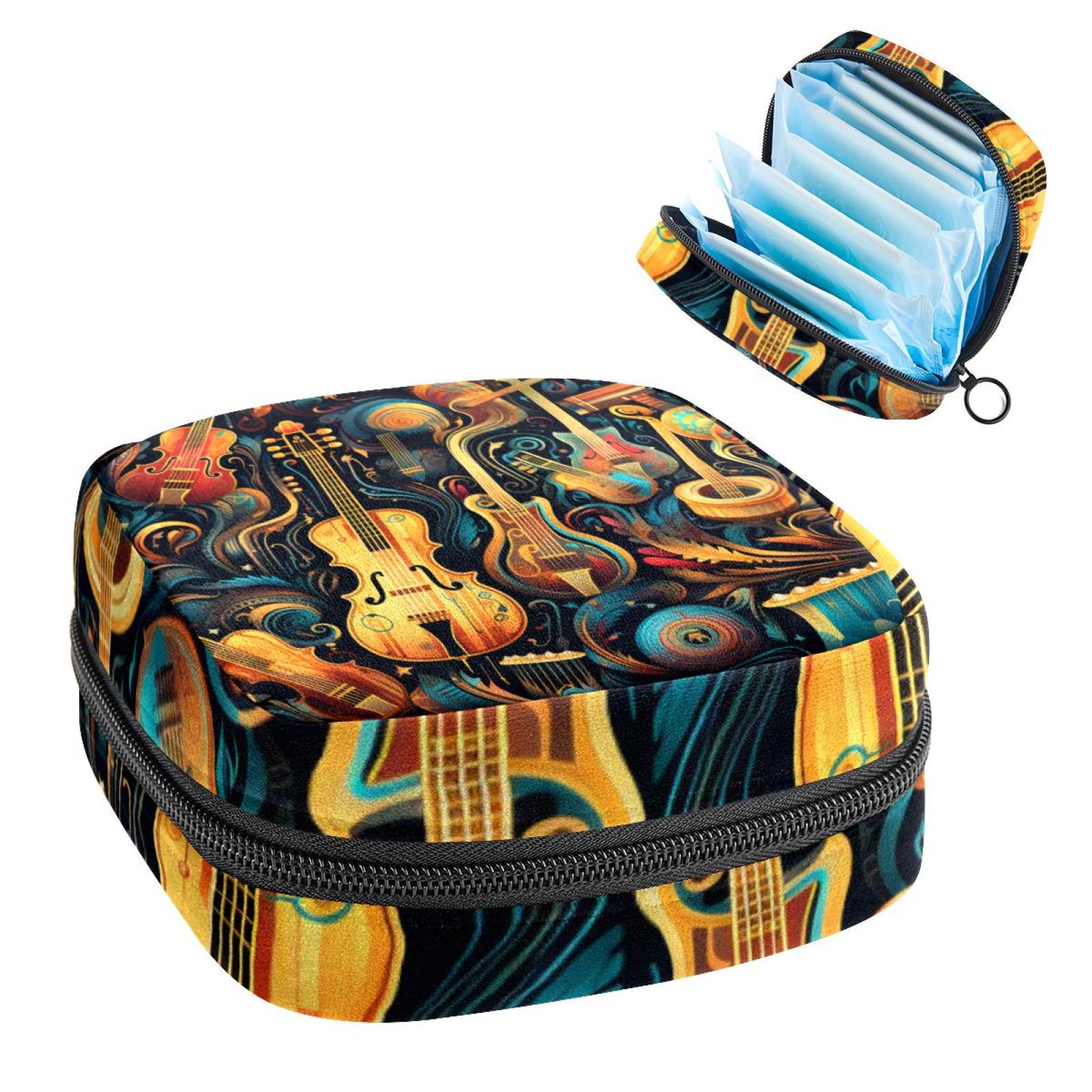Musical Instrument Sanitary Napkin Pouch Period Bag Cosmetic Travel ...