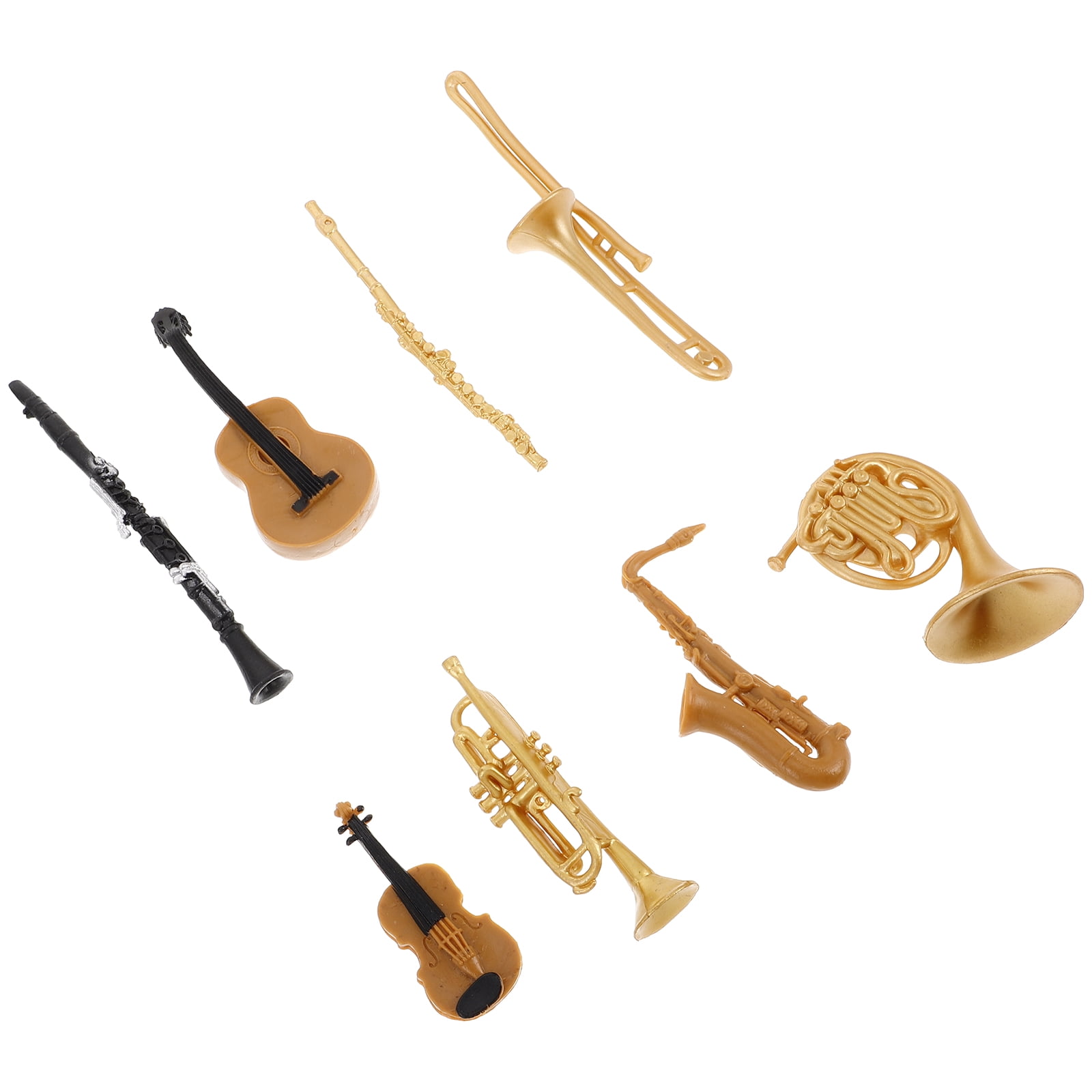 Musical Instrument Set Figurine Tiny Guitar Tweezers Mini Bike Earmuff ...