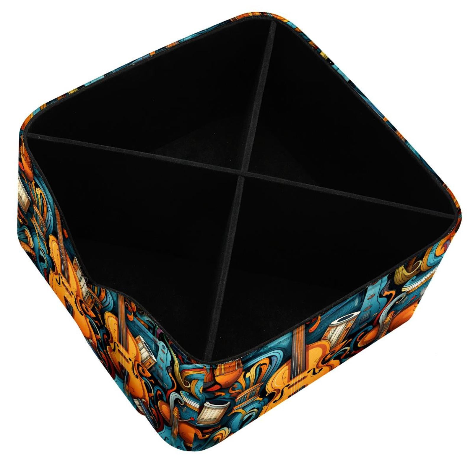 Musical Instrument Square Pencil Case with 4 Compartments, Removable ...