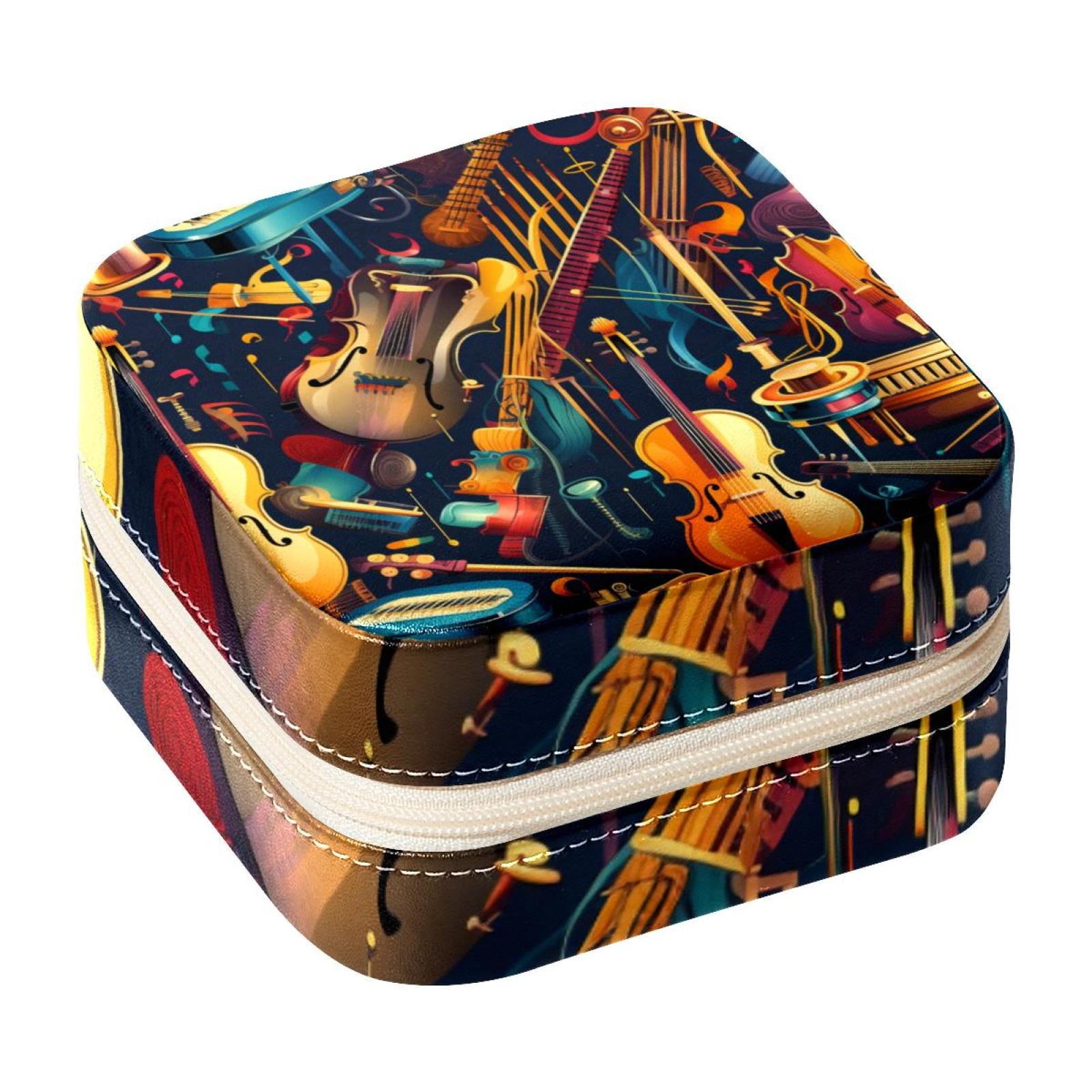 Musical Instrument Travel Portable Square Bracelet Holder Organizer Box ...