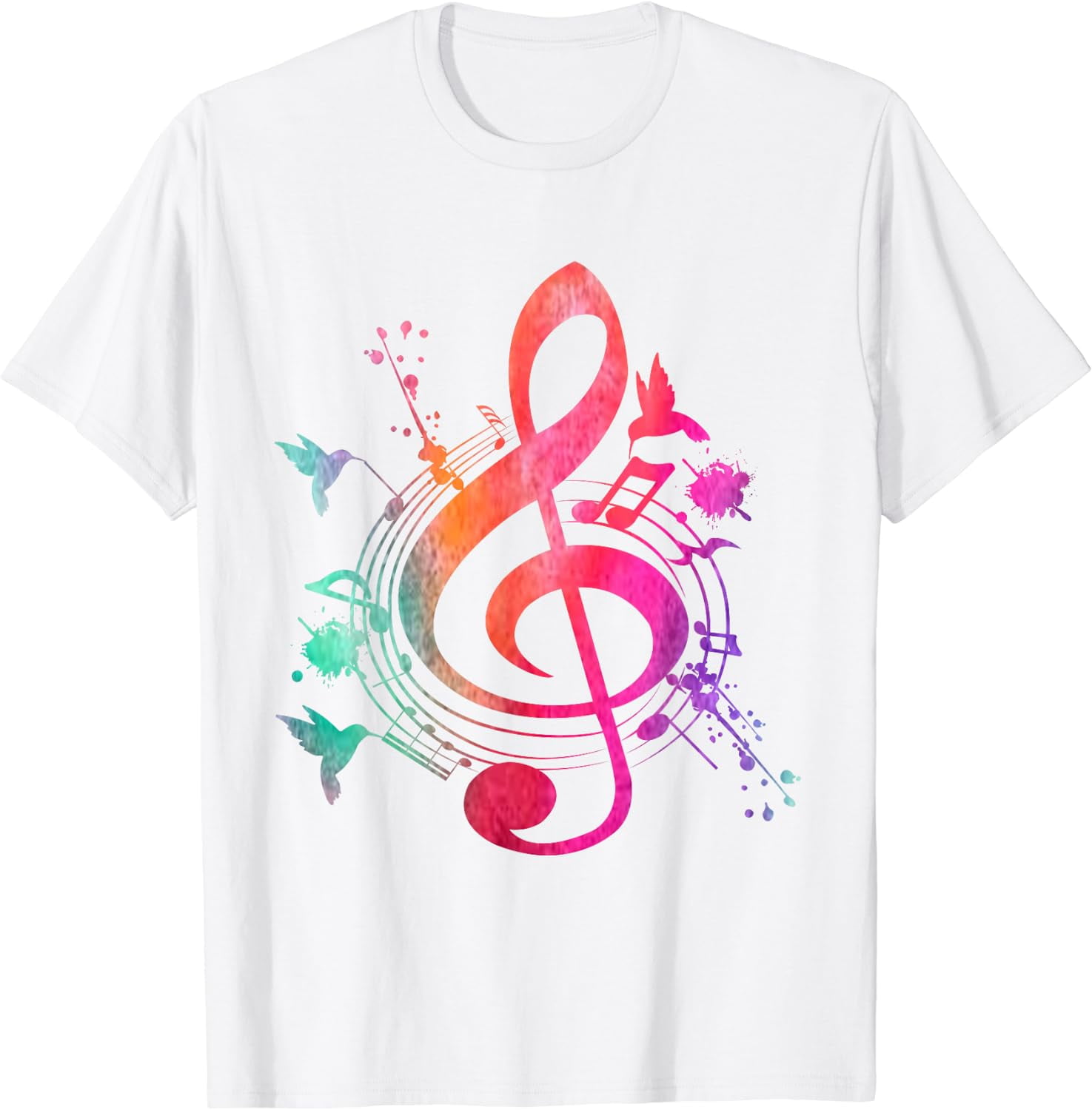 Musical Instrument Treble Clef Bird Music T-Shirt - Walmart.com