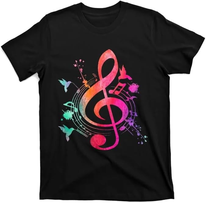 Musical Instrument Treble Clef Bird Music T-Shirt - Walmart.com
