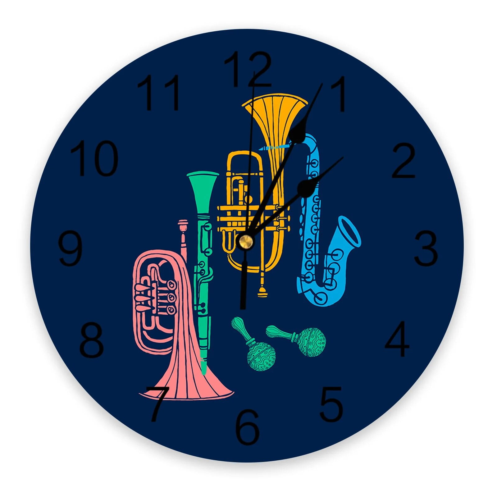 Musical Instrument Wall Clock Modern Design Living Room Decoration ...