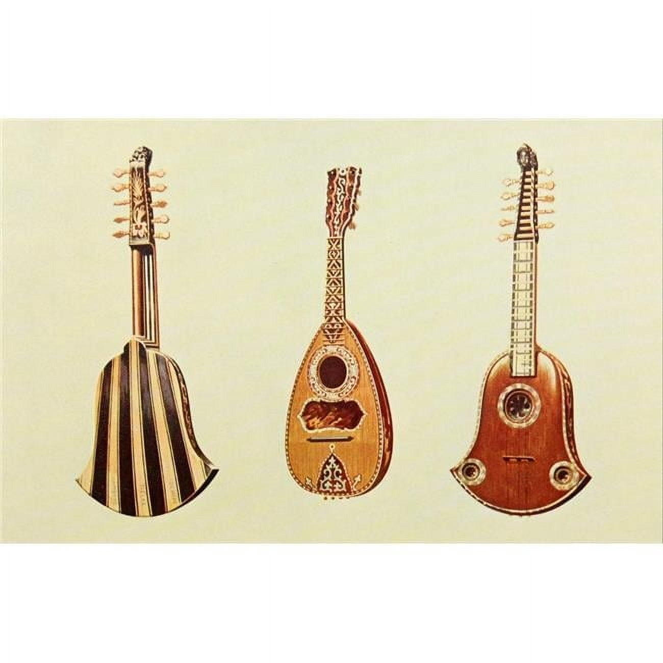 Musical Instruments 1921 Quinterna and Mandoline Poster Print by ...