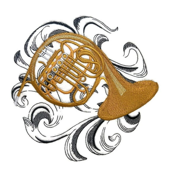 Musical Instruments [ French Horn with Baroque Background ][Custom and ...