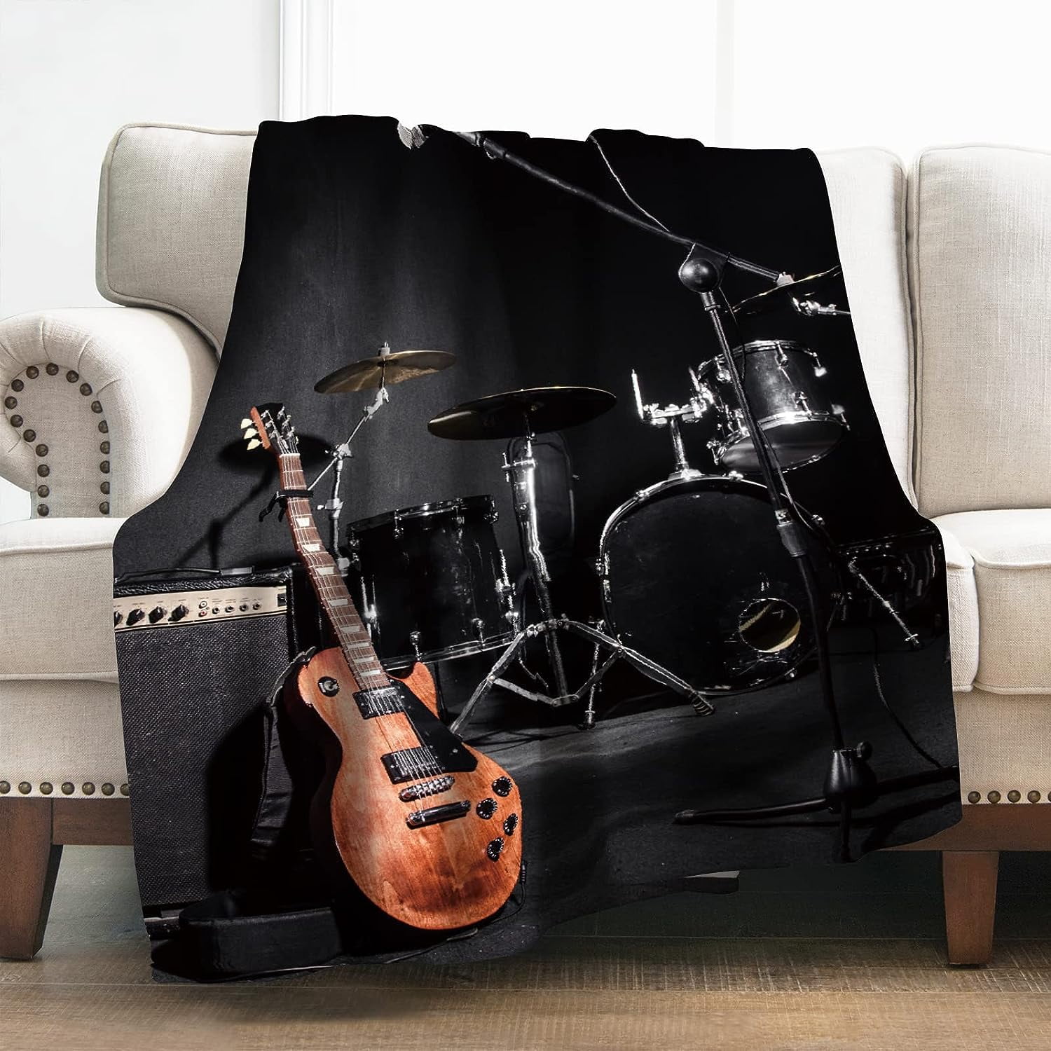 Musical Instruments Guitar Blanket Gifts for Boys Men Girls, Rock ...