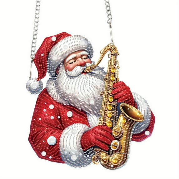 Musical Instruments Music Father Christmas Diamond Art Painting Kit ...