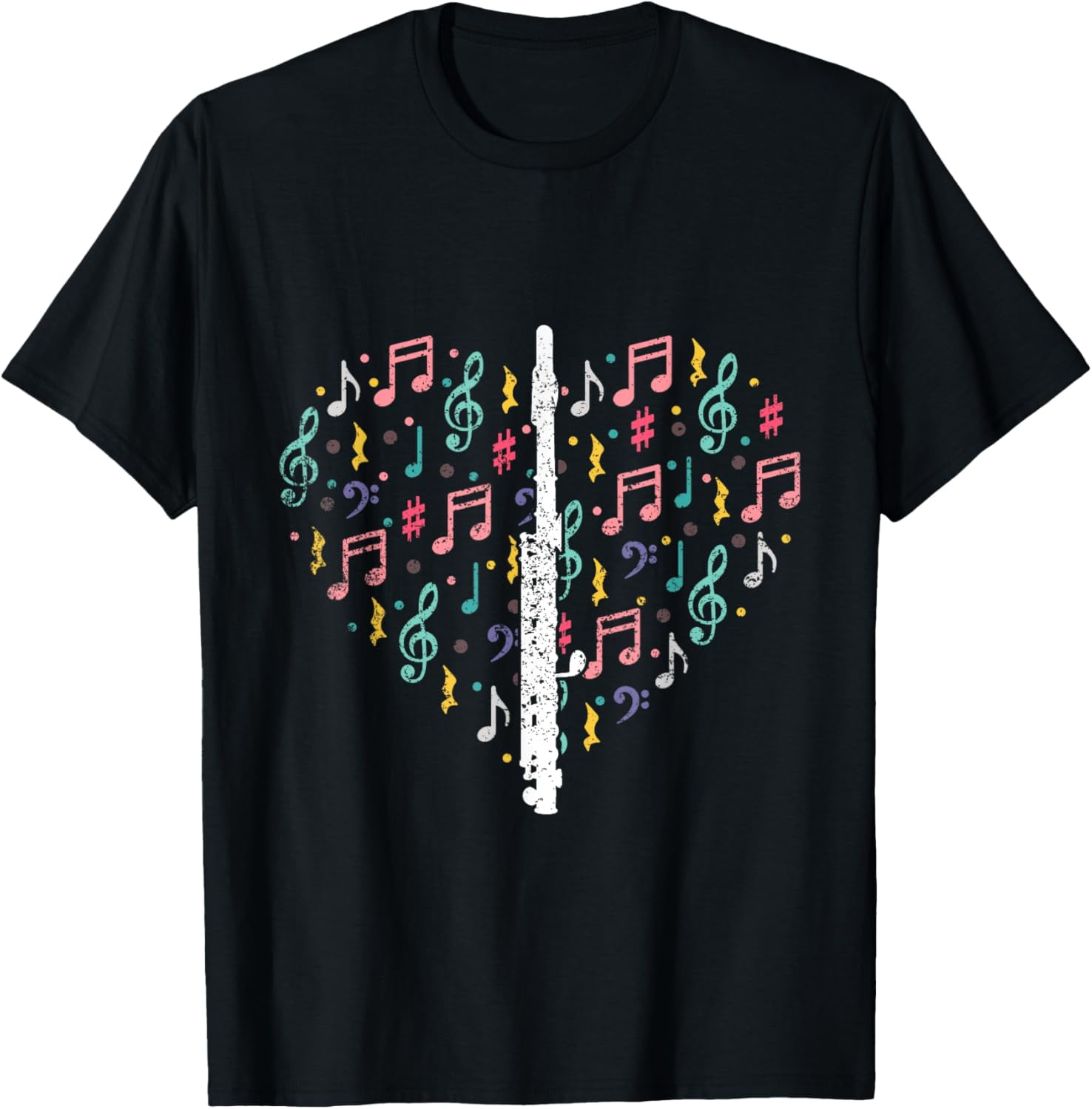 Musical Instruments Music Notes Lover Flute T-Shirt men and women can ...