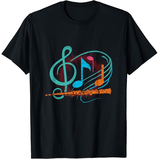 Musical Instruments Music Notes Treble Clef Clarinet T-Shirt - Walmart.com