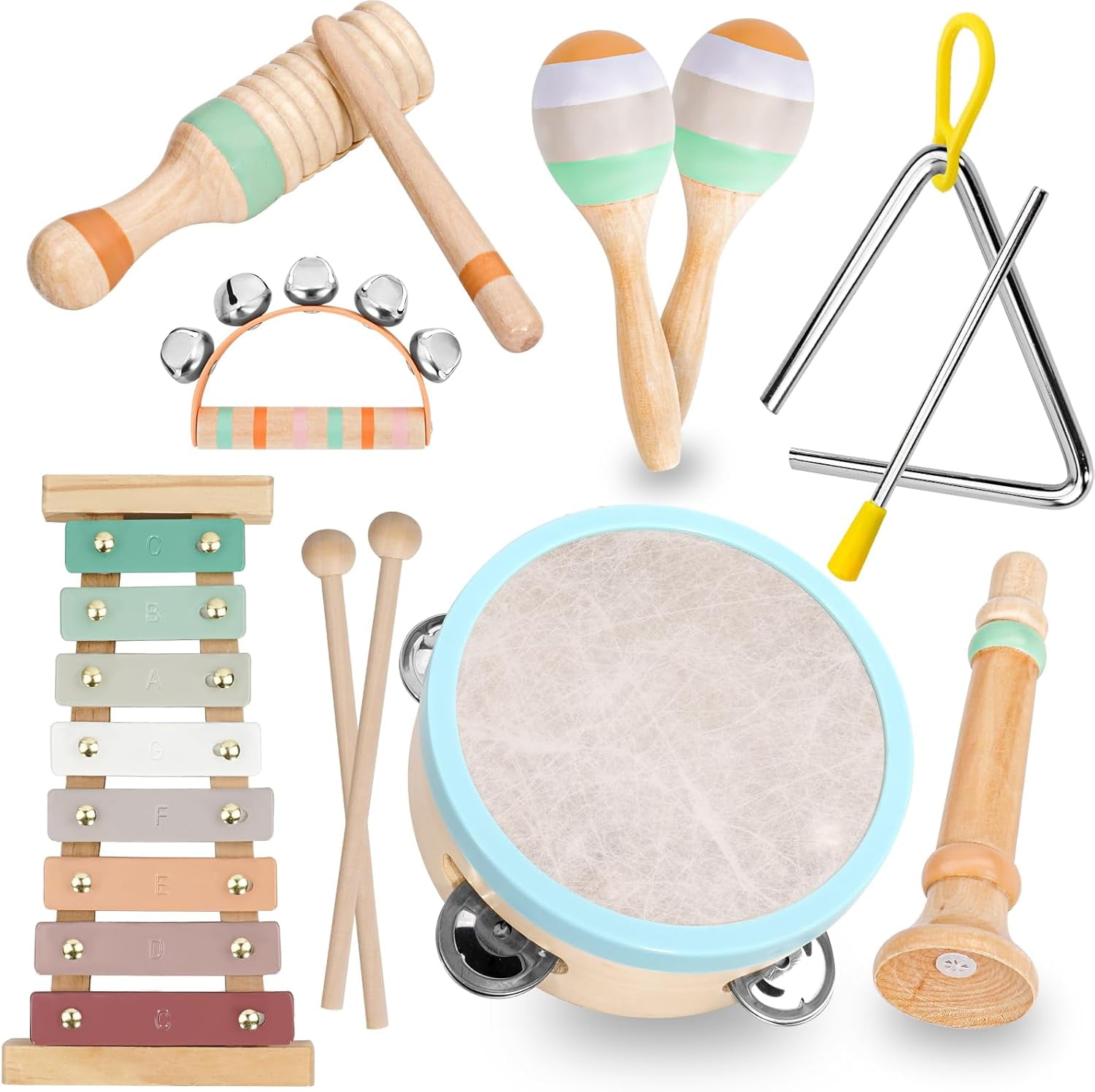 Musical Instruments Set - Neutral Colors Wooden Montessori Toys ...