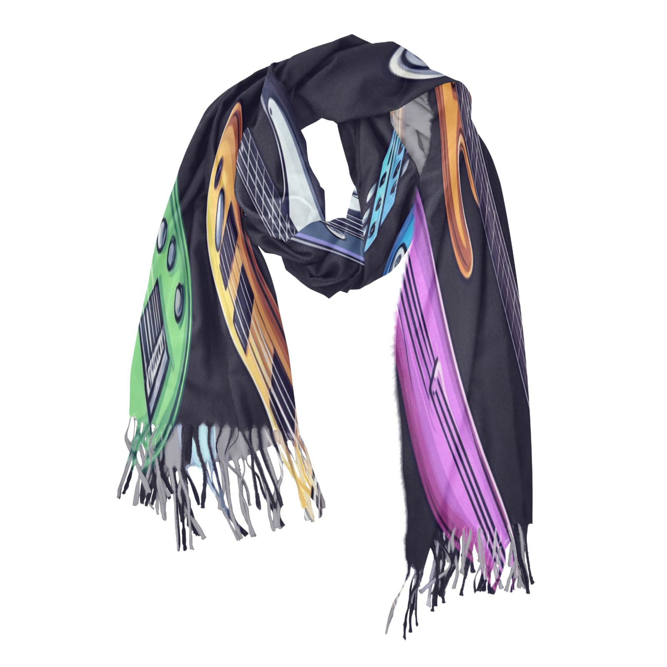 Musical Instruments Soft Stylish Scarf 86.6''x30.7'' Lightweight and ...