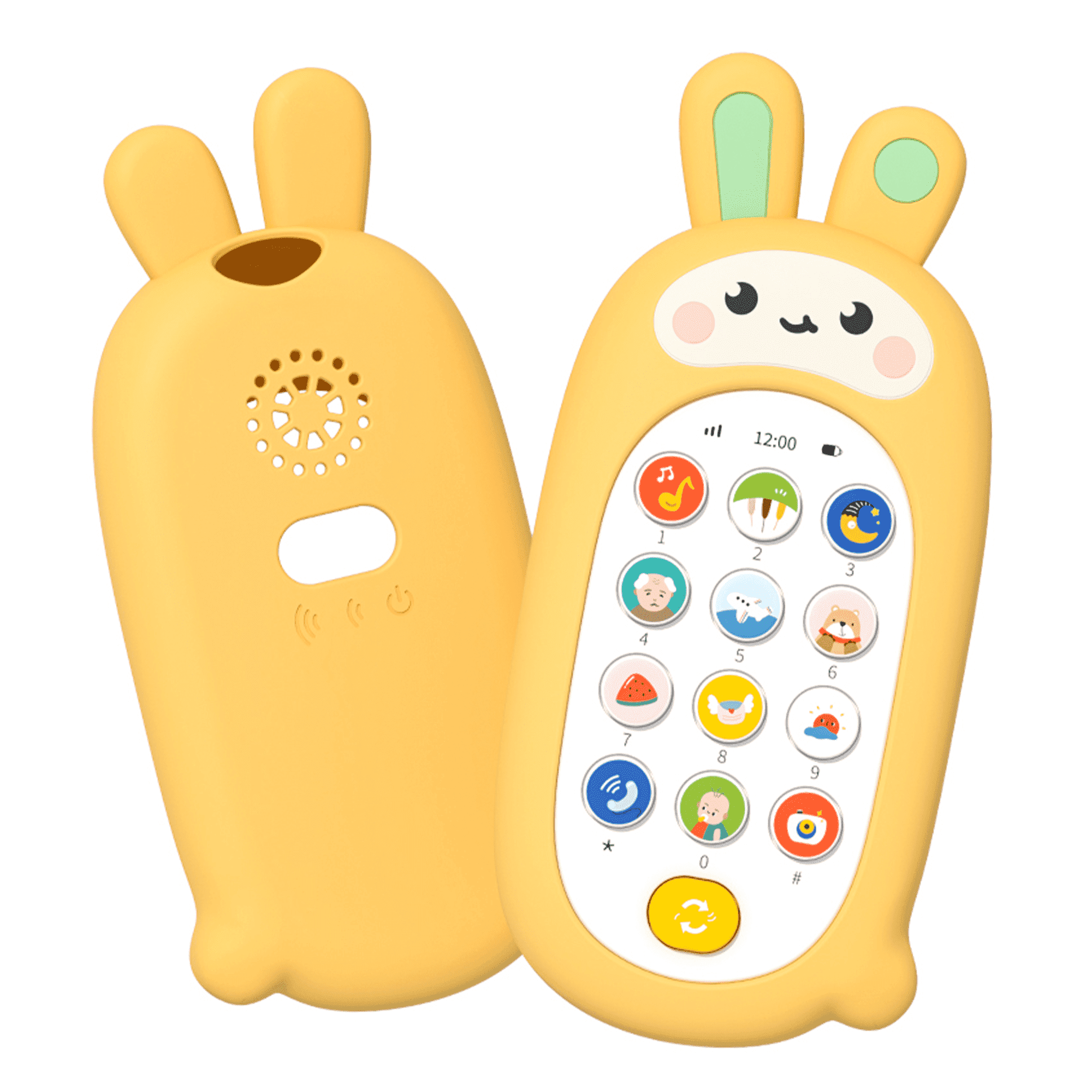 FRESHE Musical Kids Phone Toy with Rabbit Silicone Case, Sensory ...