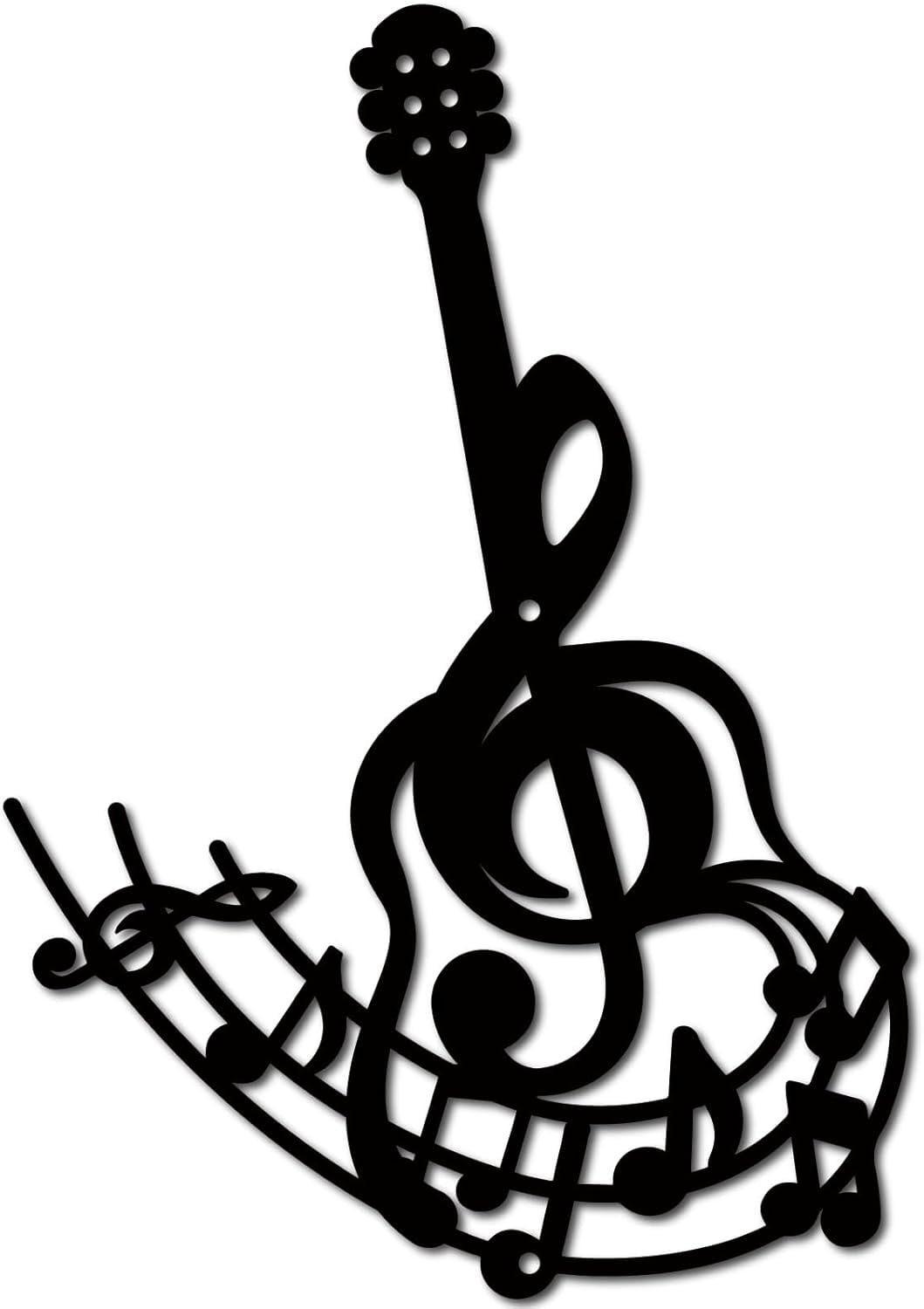 Musical Metal Wall Decor Metal Wall Art Guitar Wall Hanging Ornament ...