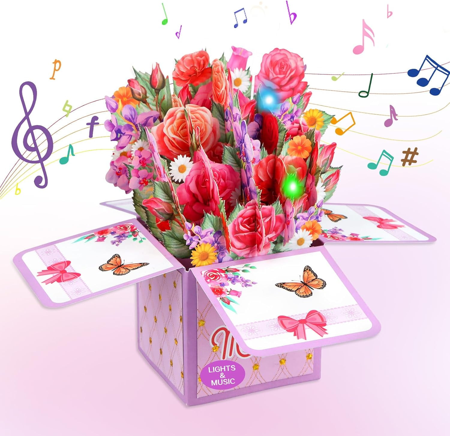 Musical Mothers Day Card Pop Up - 3D Lights & Music Happy Singing ...
