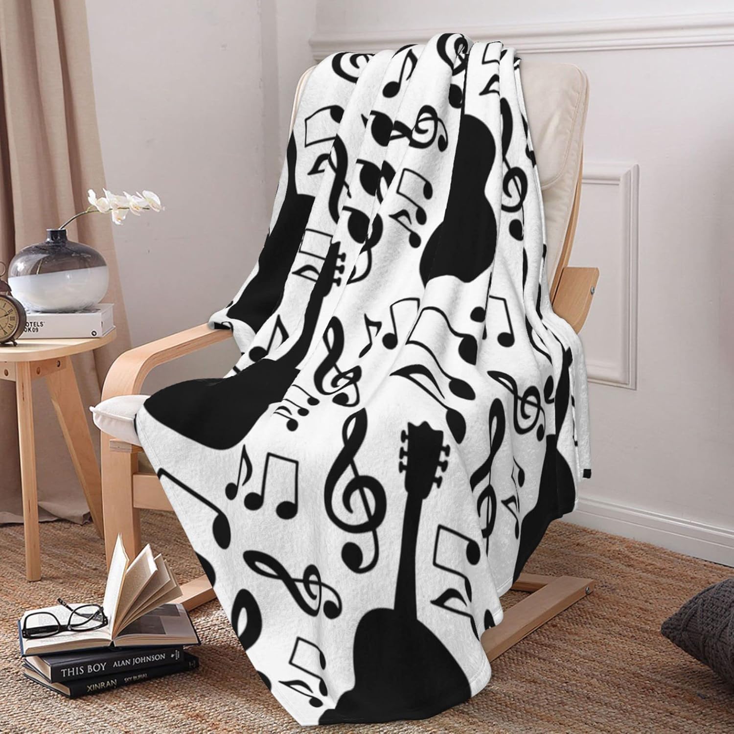Musical Music Notes Blanket for Couch Bed Throw Blanket, Aesthetic ...