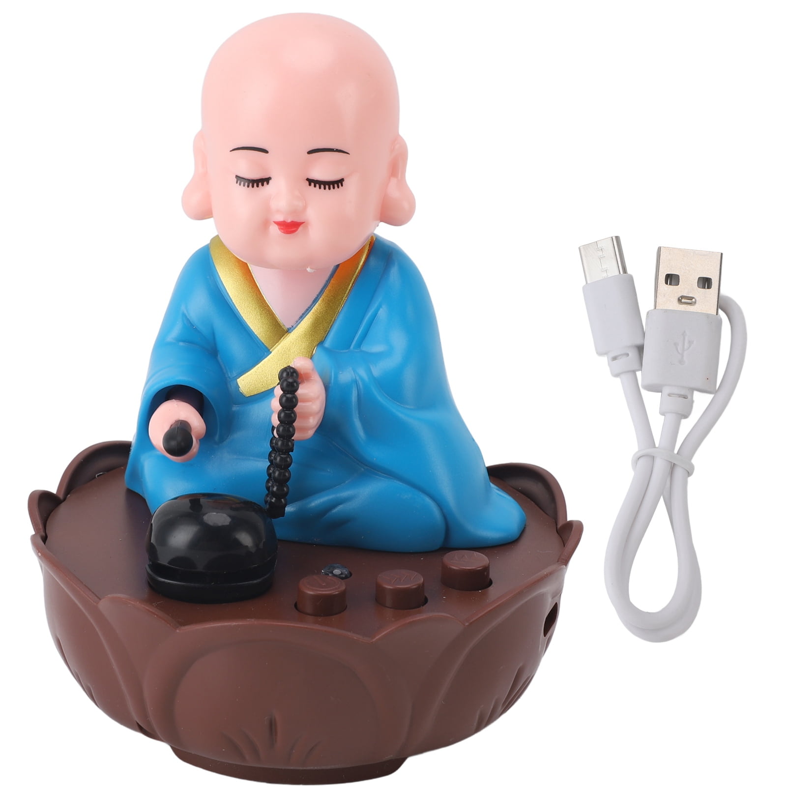 Musical Nodding Monk Figurine Decoration Moving Head Buddha Statue With ...
