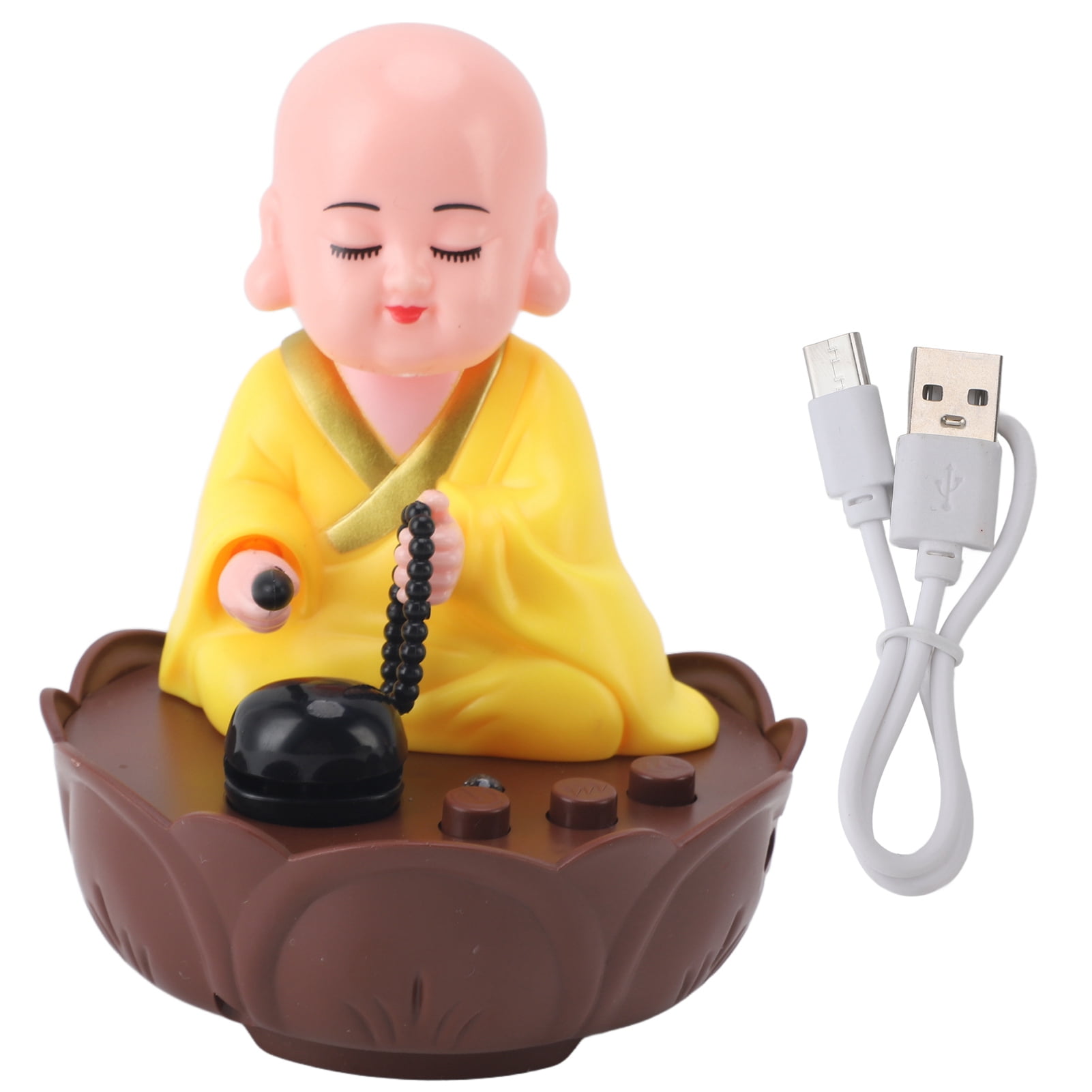 Musical Nodding Monk Figurine Decoration Moving Head Buddha Statue With ...