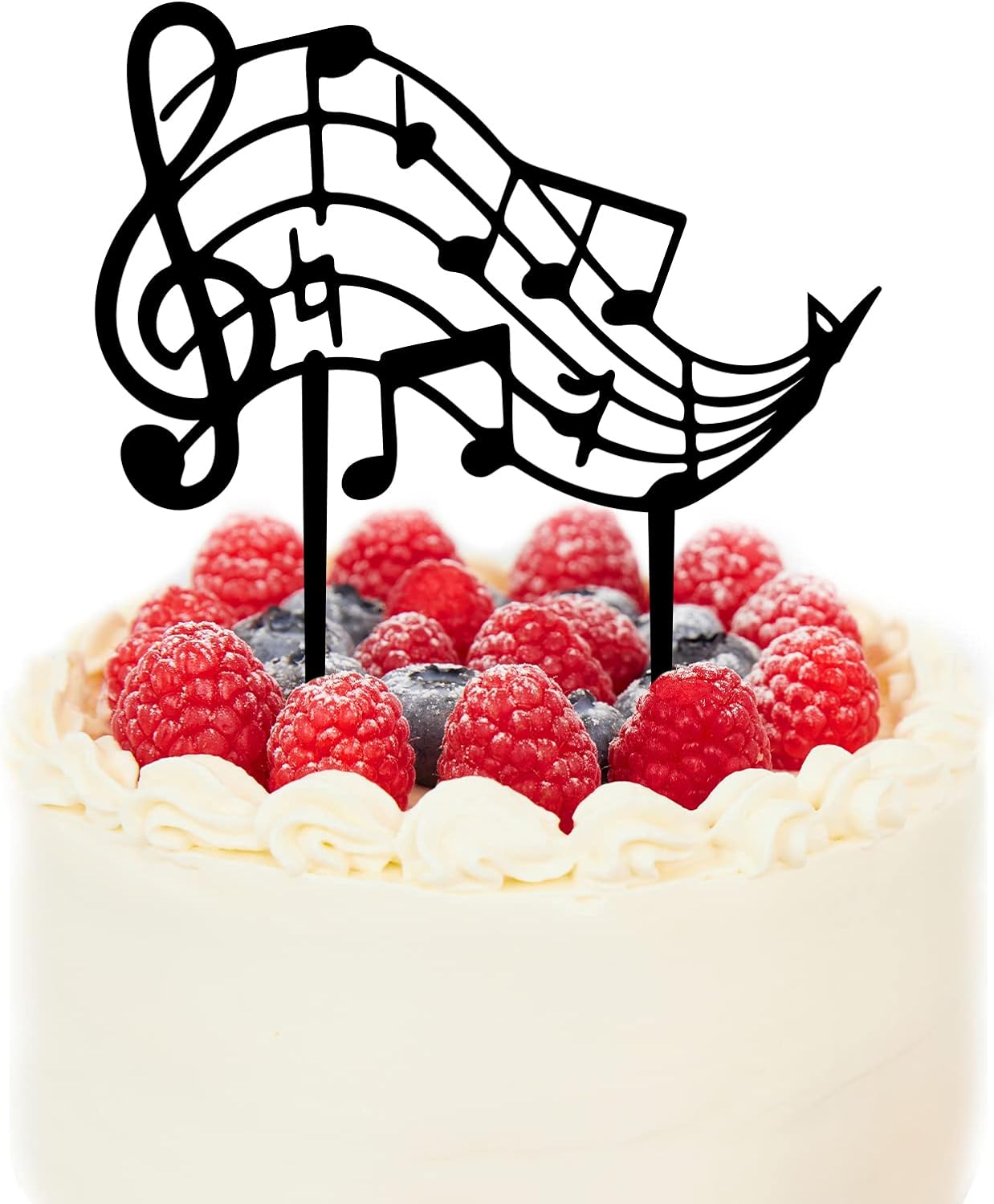 Musical Notations Cake Toppers Black Acrylic Cake Toppers Cupcake ...