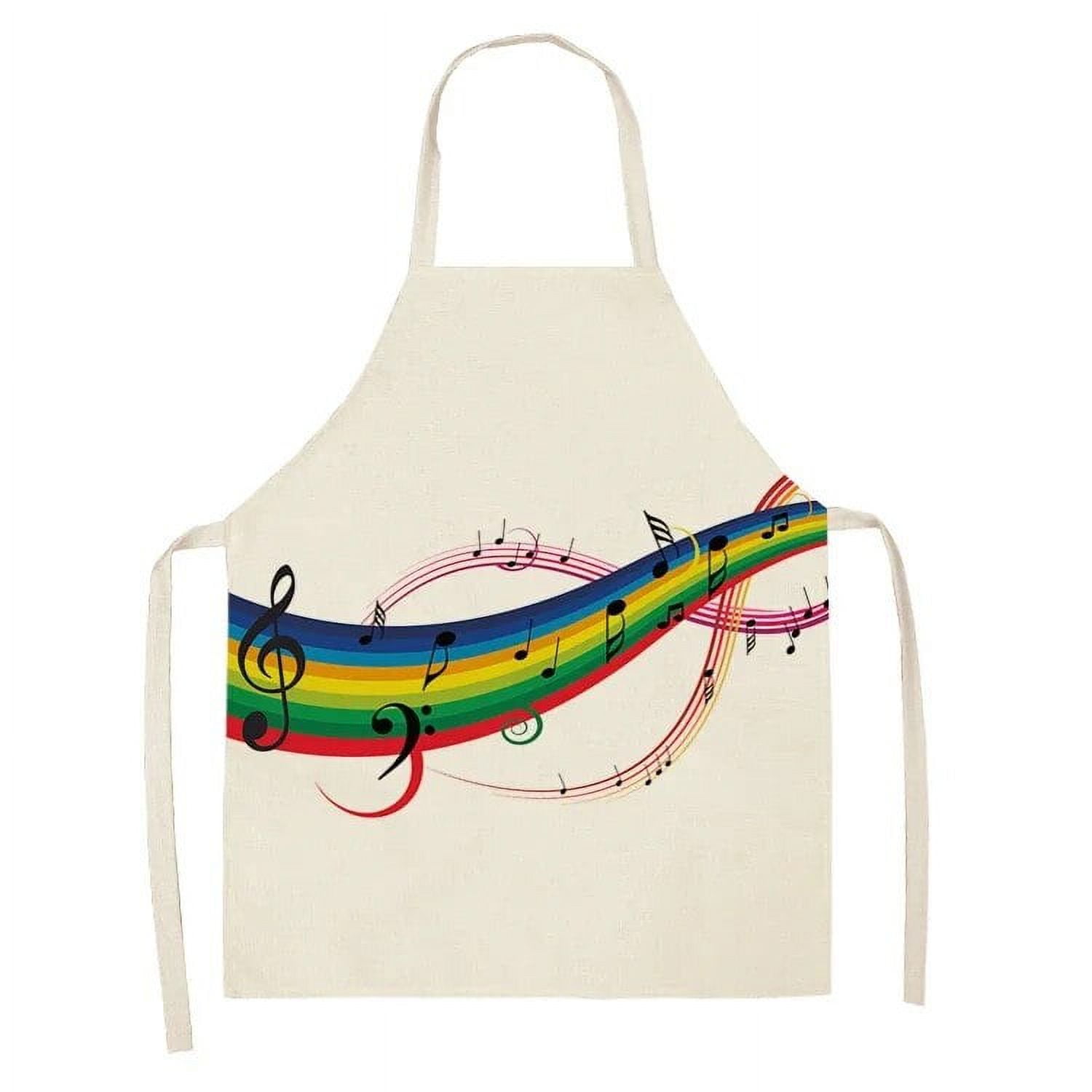 Musical Note Apron Female Chef Color Apron Cooking Accessories Custom ...