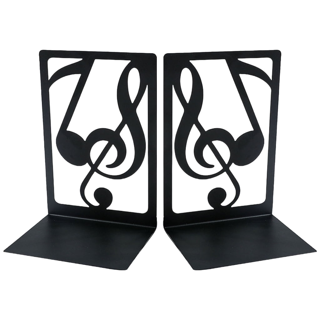 Musical Note Bookends Heavy Duty Book End Book Stopper Slip Resistant ...