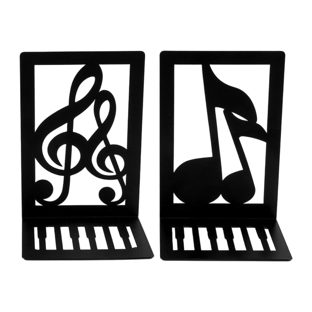Musical Note Bookends Heavy Duty Book End Book Stopper Slip Resistant ...