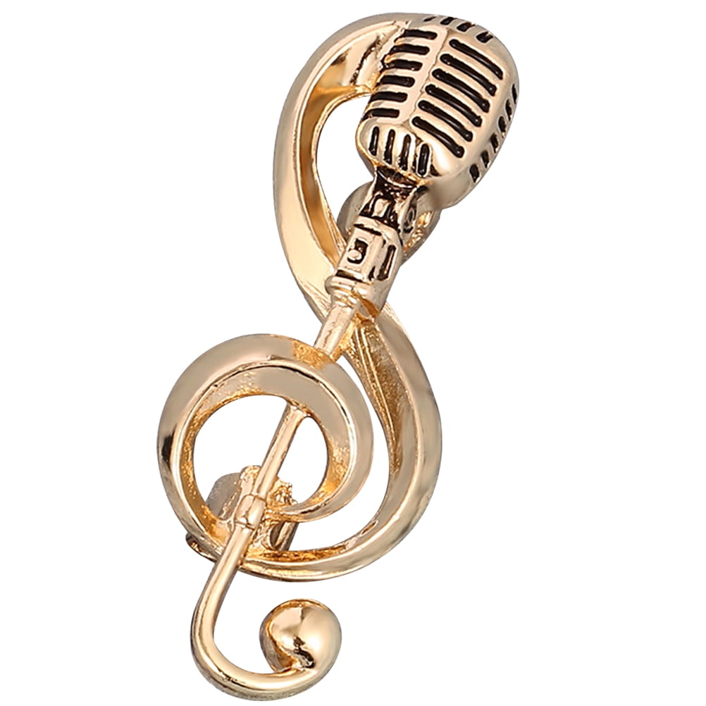 Musical Note Brooch Banquet Mens Birthday Gifts Mic Present Miss Alloy ...