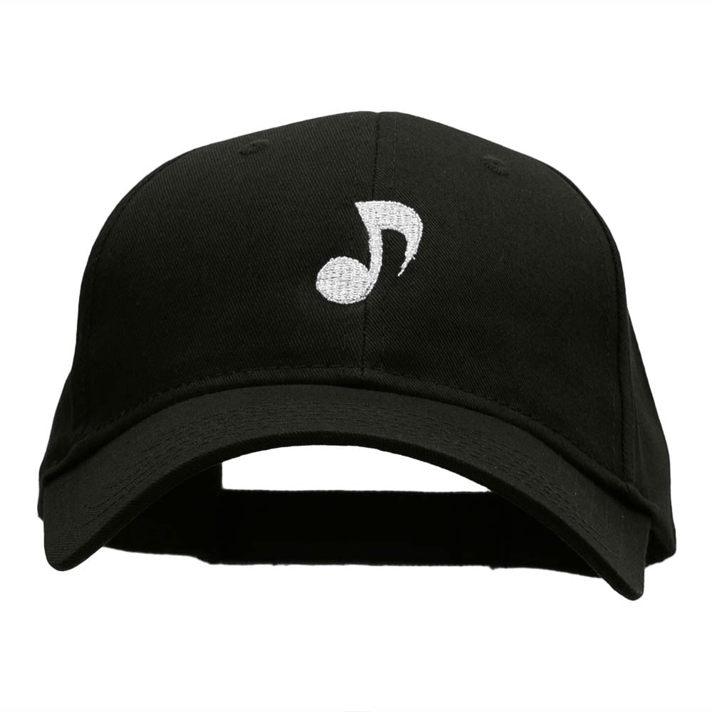 Musical Note Embroidered Low Profile Cap - Black OSFM - Walmart.com