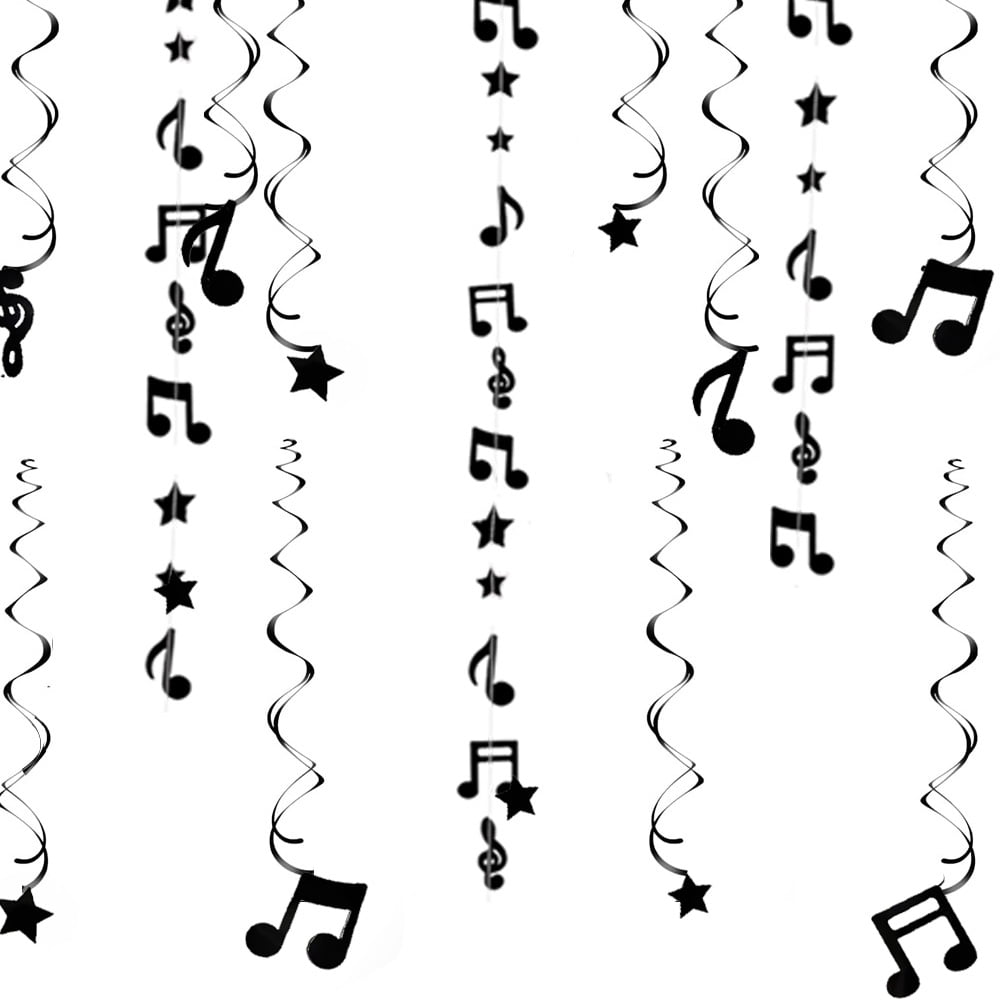 Musical Note Hanging Swirl Music Foil Whirl Party Decoration Cutout ...