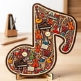 Musical Note Instrument Jigsaw Puzzle Ornament, 3D Wooden Music Note ...