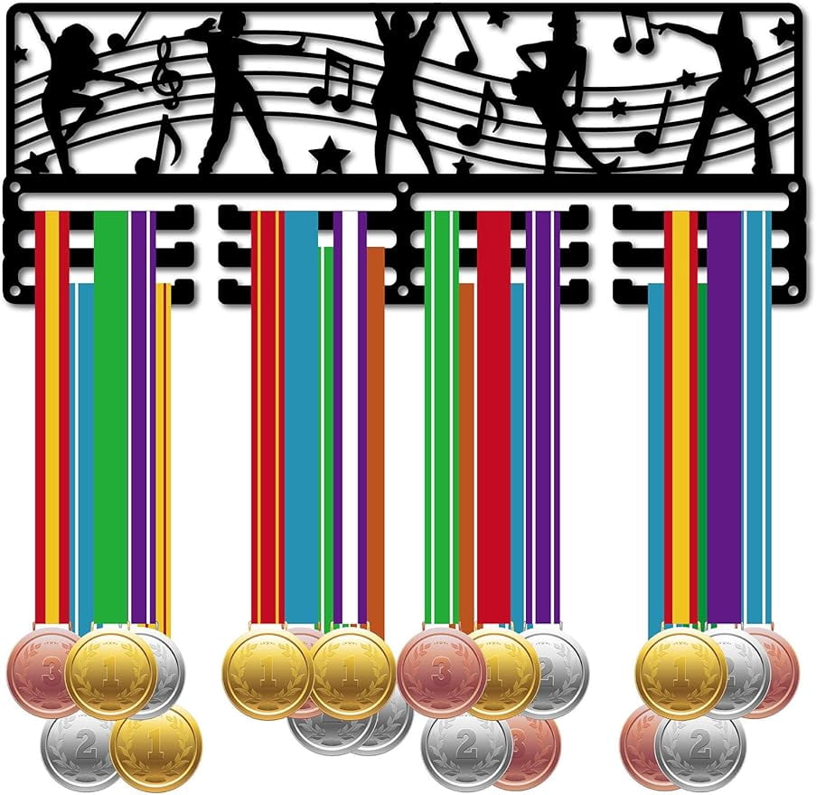 Musical Note Medal Hanger Display Dance Medal Holder Rack Dancer Sports ...