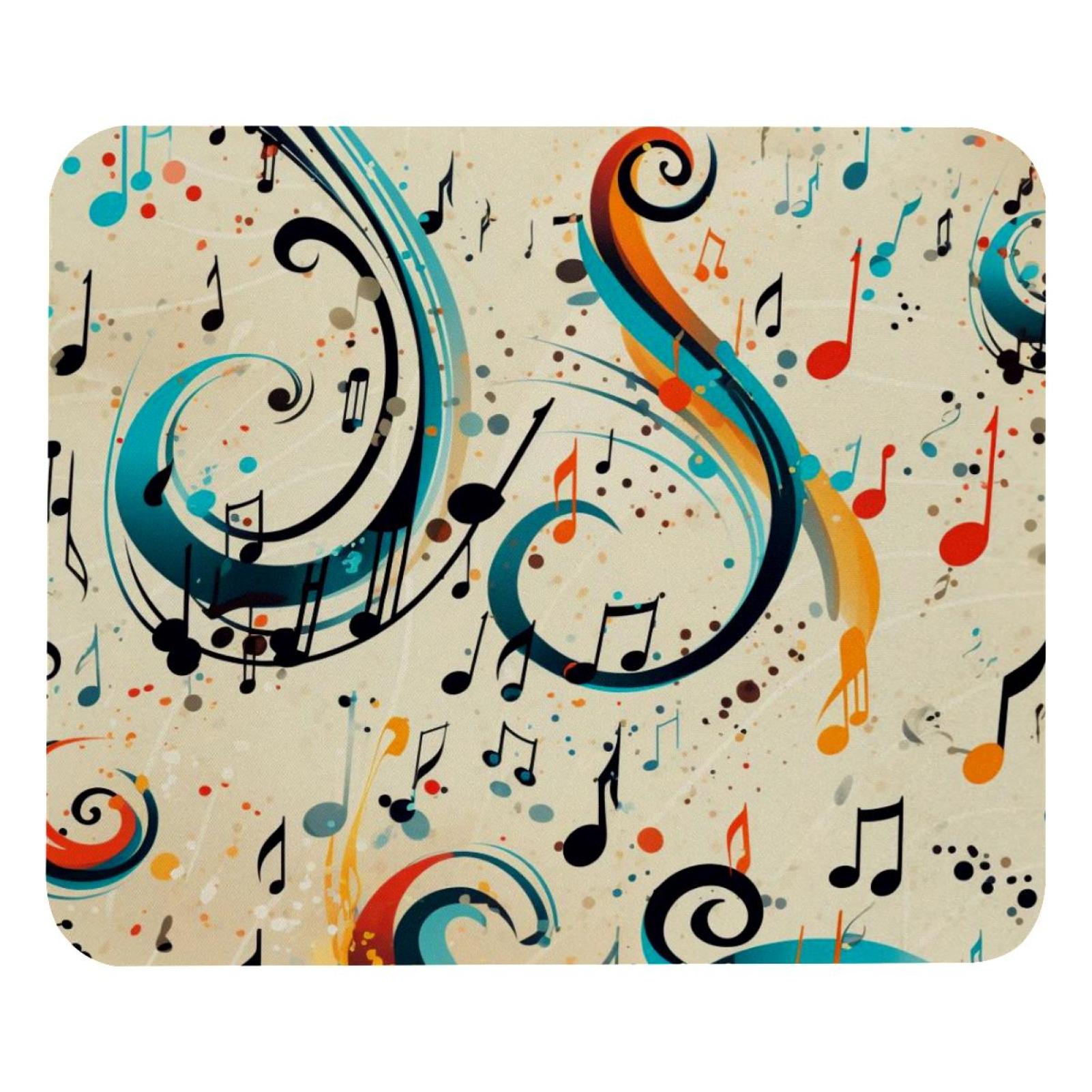 Musical Note Non-Slip Rubber Bottom Personalized Custom Square Desk Mat ...