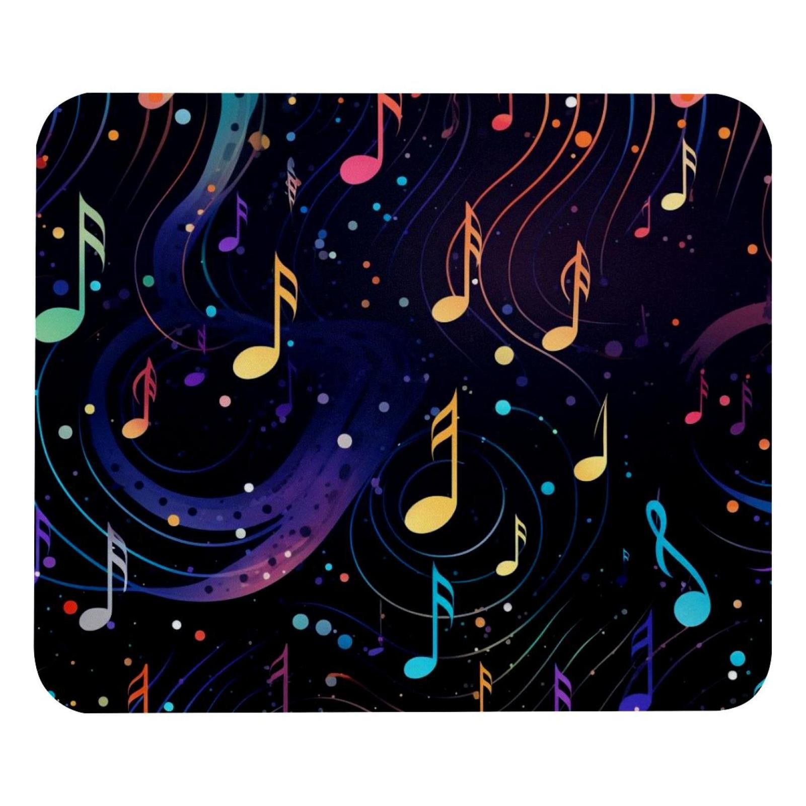 Musical Note Non-Slip Rubber Bottom Personalized Custom Square Desk Mat ...