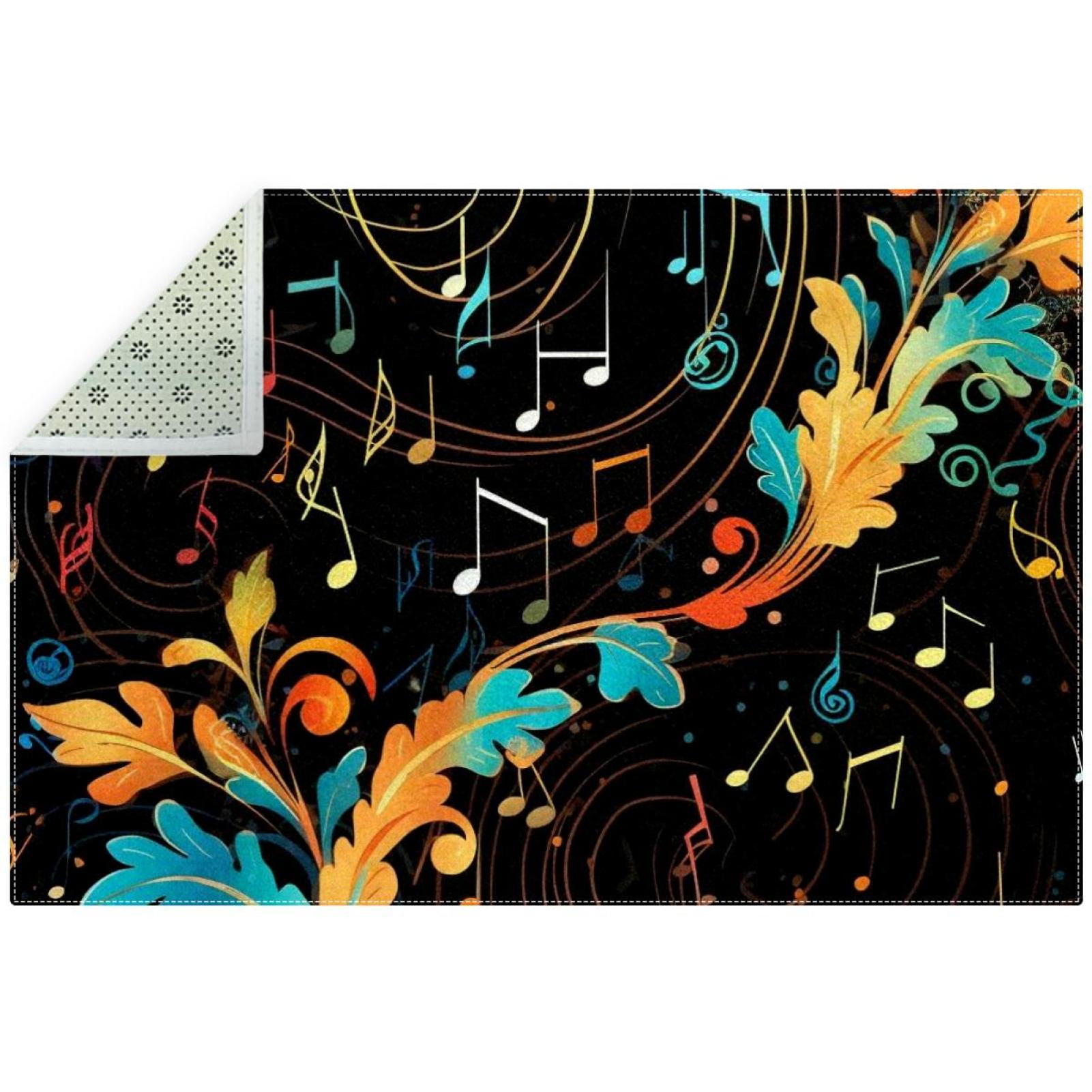 Musical Note Polyester Office Mat - Right-Angle Floor Protector for ...