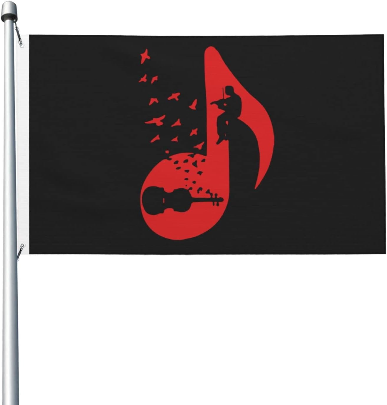Musical Note - Violin Flag 3x5 Ft Outdoor Decoration Banner Yard Flag ...